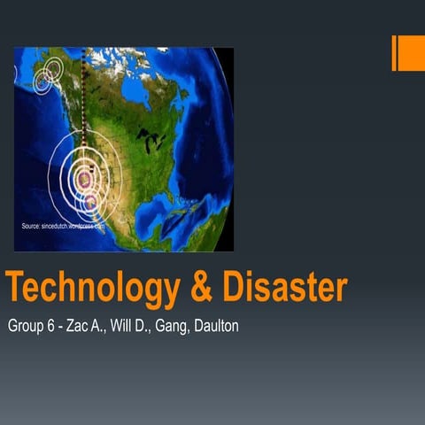Technologies for natural disaster | PPTX