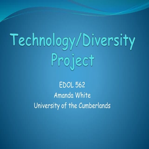 Technology diversity ppt amanda white | PPT