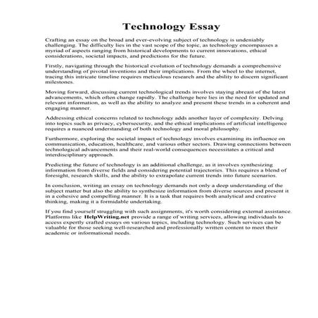 Technology Essay | PDF