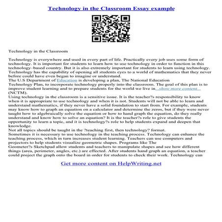 Technology Essay Sample | PDF