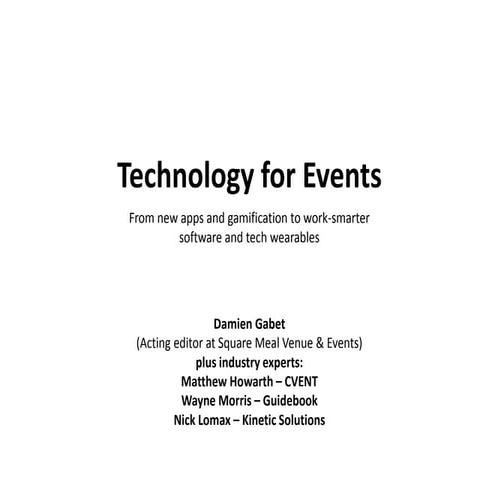 Technology for events | PPT