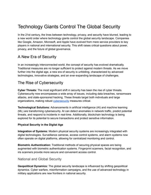 The Influence of Artificial Intelligence on E-Governance and Cybersecurity in Smart Cities A ...