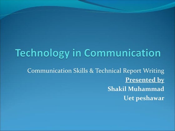 impact of tecnology on communication | PPT