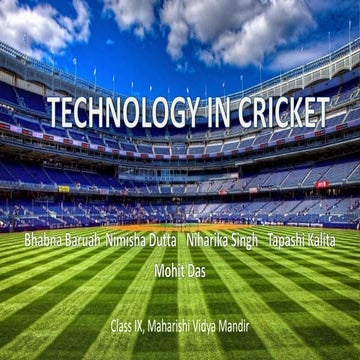 Technology in Cricket | PPTX