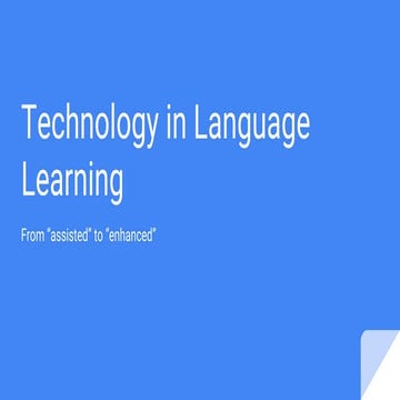 Technology in language learning | PDF