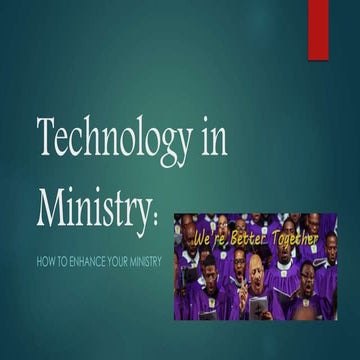 Technology in ministry | PPT