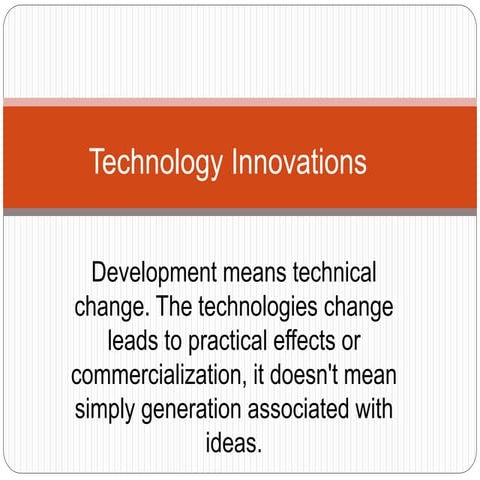 Technology innovations | PPT