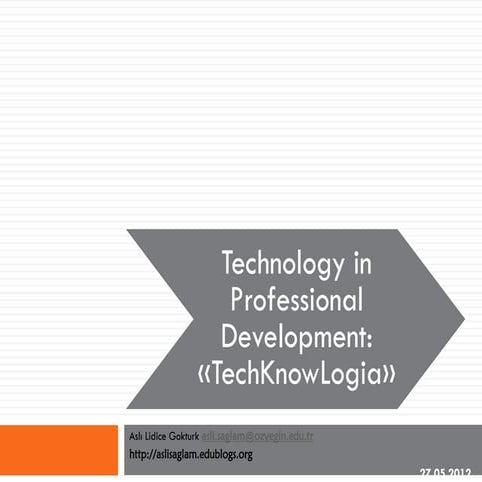 Technology in professional development "Techknowlogia" | PPT