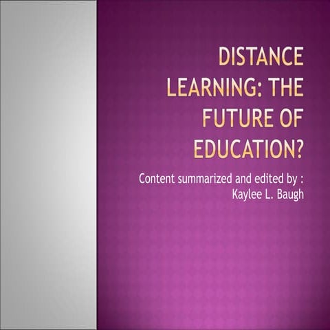 Distance Learning and Education | PPT | Internet for Beginners | Internet