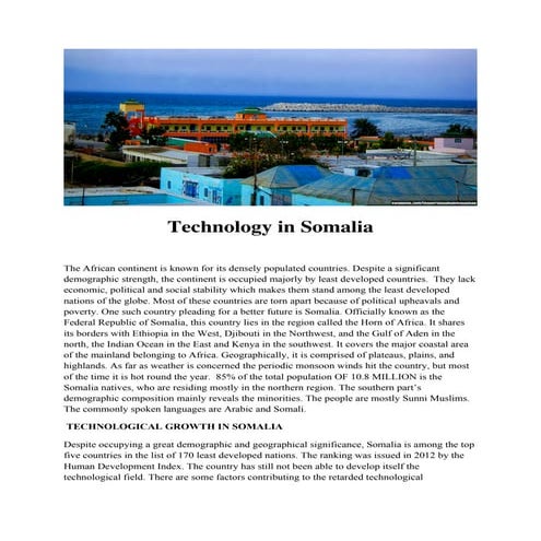 Technology in somalia | PDF