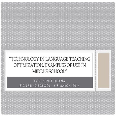 Technology In Teaching Optimization Ppt