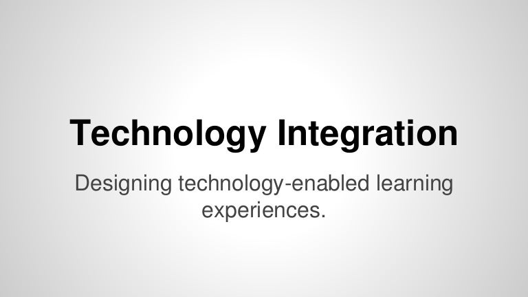 Technology integration matrix presentation