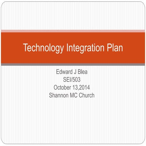 Technology integration plan | PPT