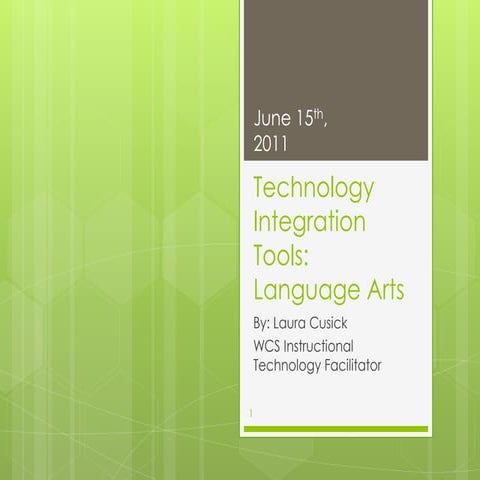 Technology integration tools language arts | PPT