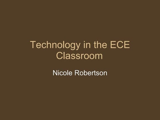 Technology in Early Childhood Education | PPT