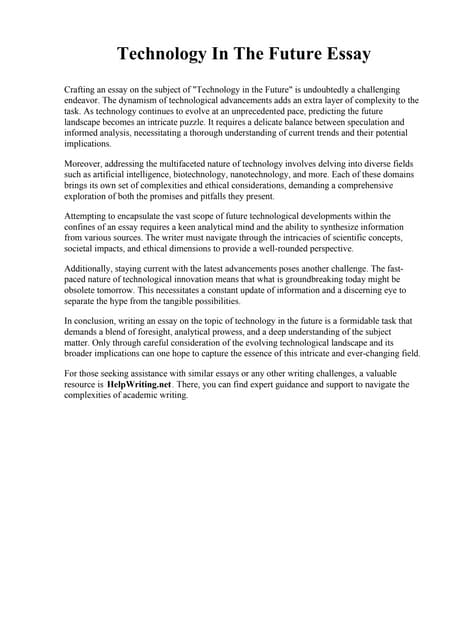 Essays About Technology.pdf