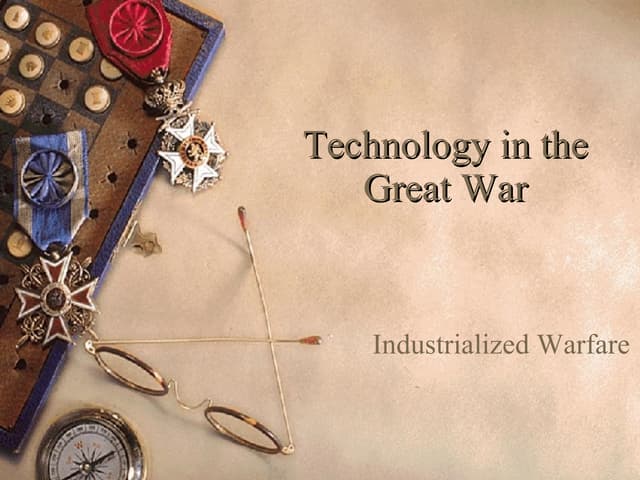 Technology in world war one lesson starter | PPTX