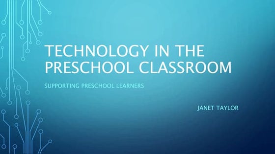 Technology in Early Childhood Education | PPT