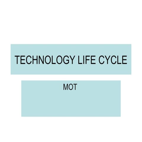 Technology life cycle | PPT
