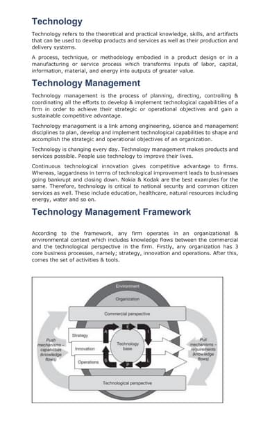 Key concepts of Technology Management | PPT