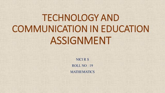 Technology | PPTX | Science