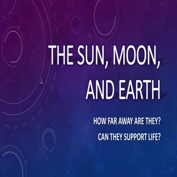 The Sun, Moon, and Earth | PPTX