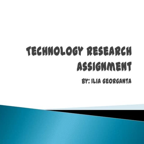 Technology research assignment | PPTX | Laptops | Computing