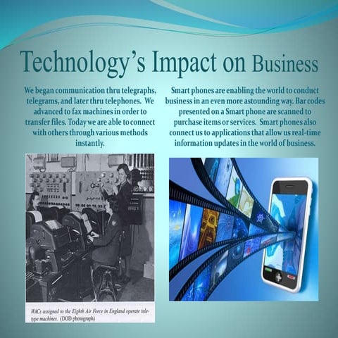 Use of Technology in business | PPT