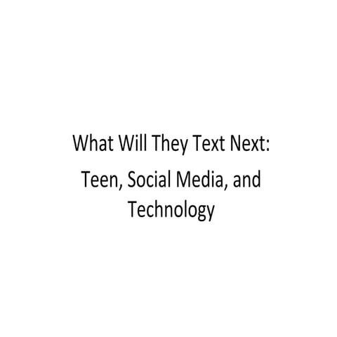 Technology in Social Media and its global uses | PPT