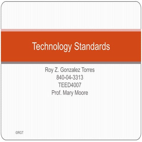 Technology Standards Presentation | PPTX