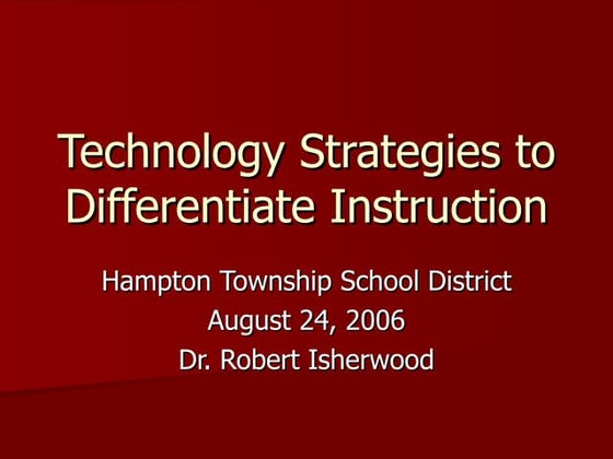 Technology in the classroom | PPT