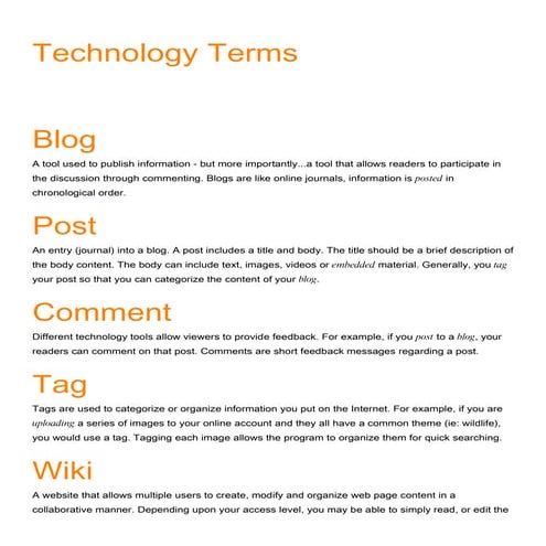 Technology Terms | PDF