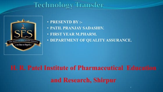 Technology transfer (tt) agencies in India | PPT