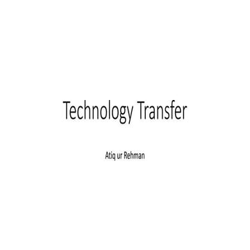 Technology transfer | PPTX