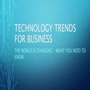 Technology Trends 2016 - Focused on Small Businesses | PPTX