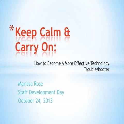 Technology troubleshooting | PPT