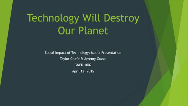 Effects of technology to environment | PPTX | Science