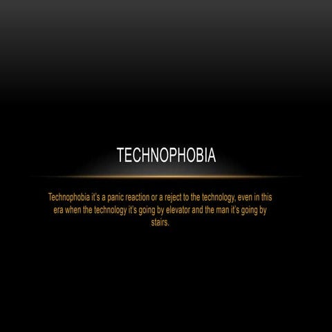 Technophobia | PPT