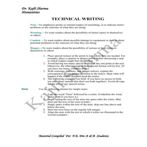 Tech note[1] | DOC | Physics | Science