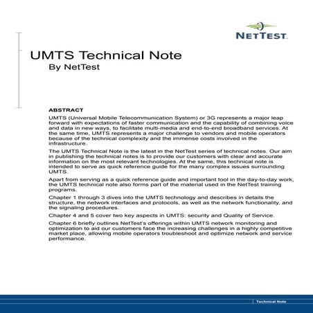 Tech note umts | PDF | Computer Networking | Computing