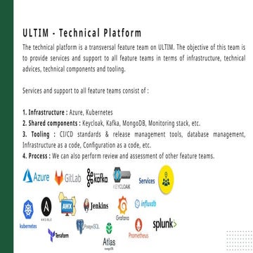 Tech Platform presentation to demonstrate to other teams how we do | PPTX