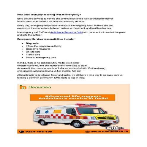 Tech play in saving lives in emergency.pdf | First Aid | Injuries