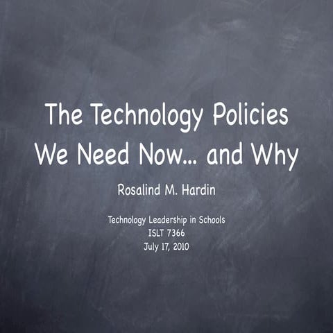 Tech Policies | KEY | Education