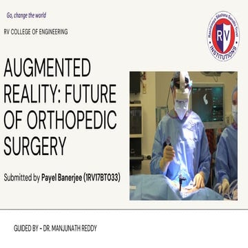 Augmented Reality : Future of Orthopedic Surgery | PPT