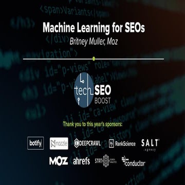 Techseo Boost Machine Learning For Seos Ppt