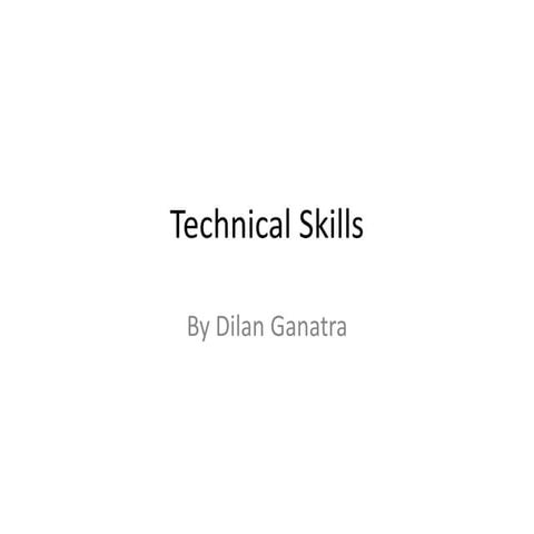 Technical skills presentation | ODP