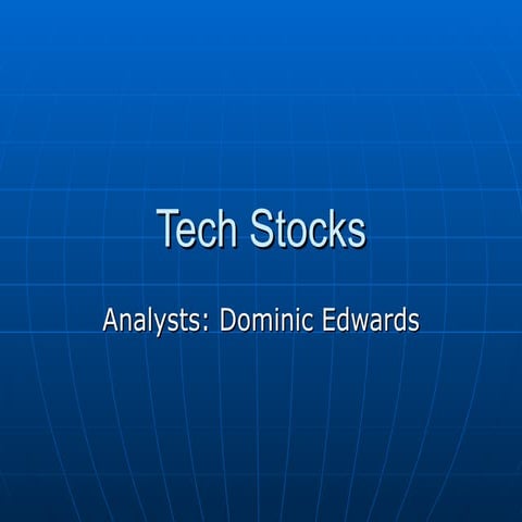 Tech stocks | PPT | Business | Business and Finance