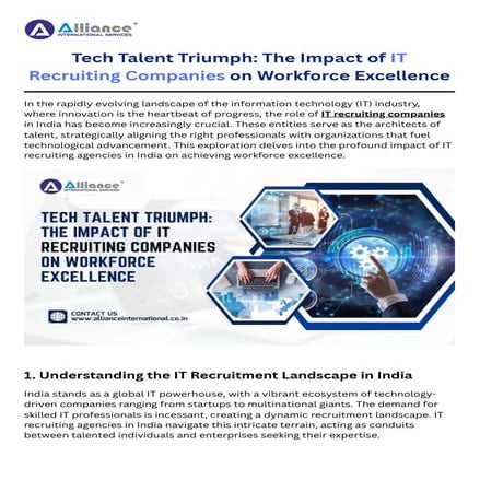 Tech Talent Triumph The Impact Of It Recruiting Companies On Workforce Excellencepdf