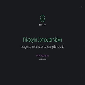 Privacy in Computer Vision | PPT