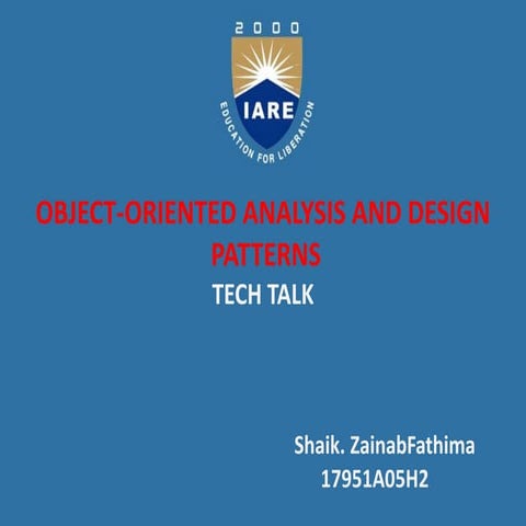 Tech talk ooad h2 | PPT